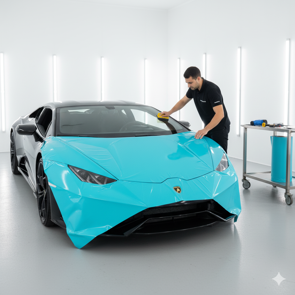 Lamborghini Color Change PPF Wrap Installation Los Angeles