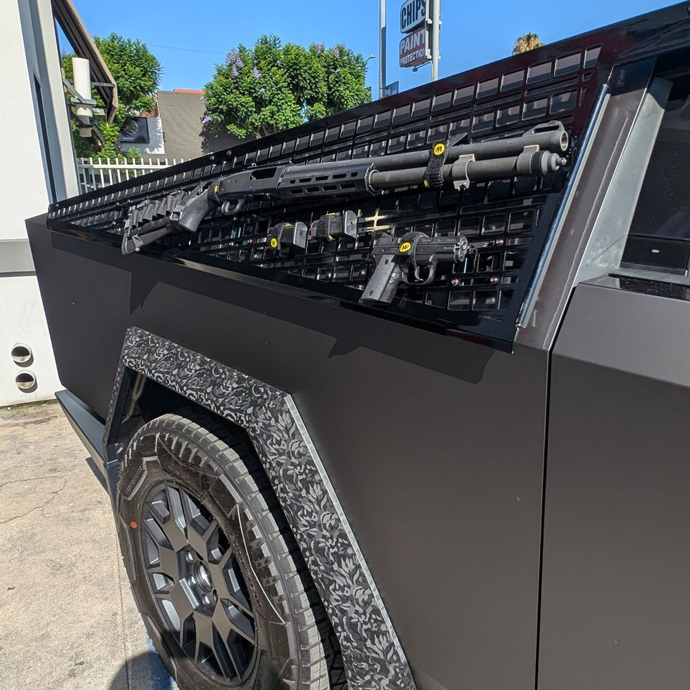 Tesla Cybertruck Side Sail Panel MOLLE Rack System | Sticker City